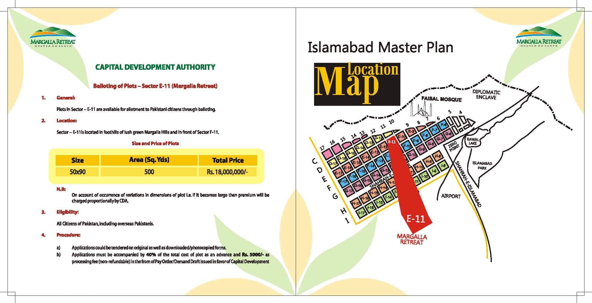 CDA Islamabad announced Margalla Retreat Islamabad | eProperty.pk — DHA ...