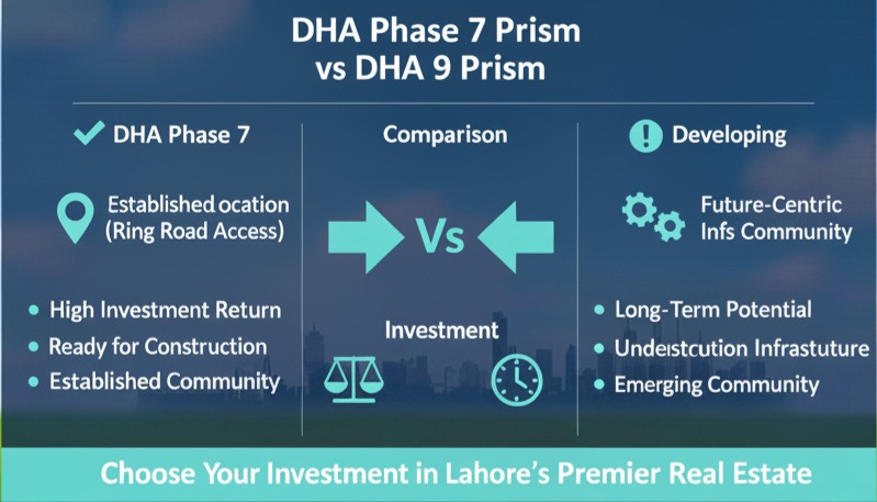 DHA Phase 7 vs DHA Phase 9 Prism | eProperty®